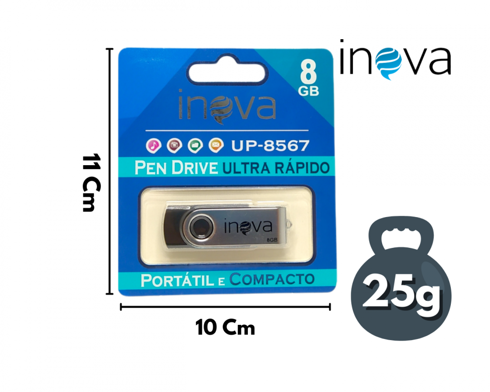 Dropee Distribuidora - Pendrive 8GB UP-8567 - Meu catálogo fácil!