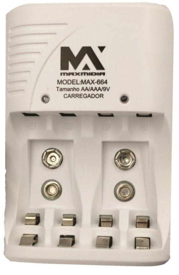 Dropee Distribuidora - CARREGADOR DE PILHAS-MAX-882 - Meu catálogo fácil!